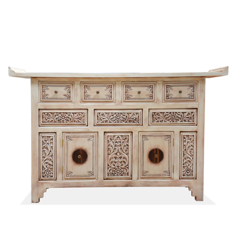 Imperial Lotus Chest: Oriental Chest Mahogany Intricate Carvings