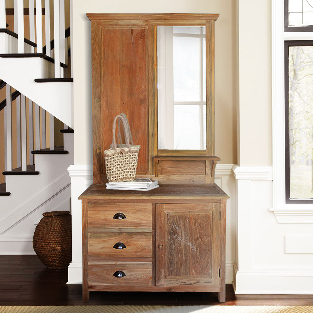HALL STAND RECLAIMED TEAK WOOD