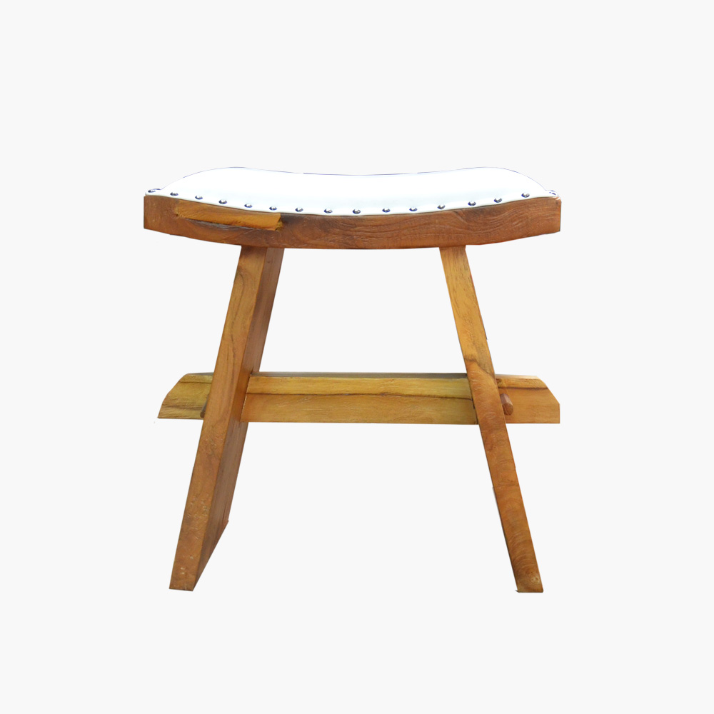 Shogun Stool With Leather