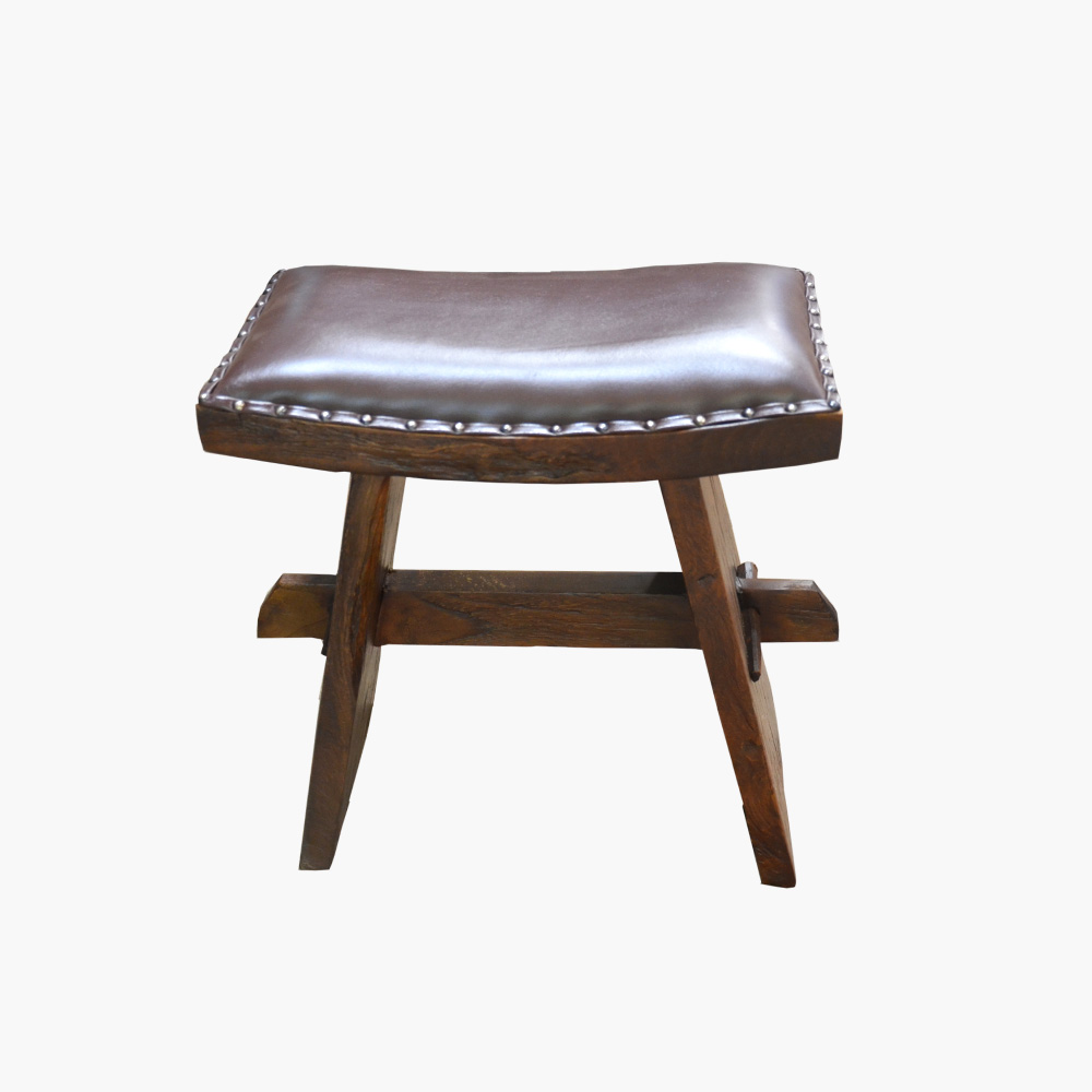 Shogun Stool With Leather