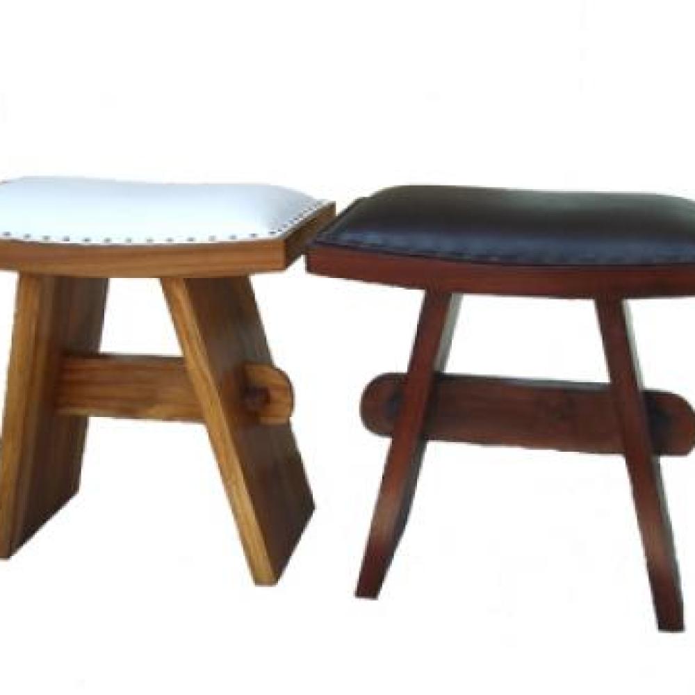 Shogun Stool With Leather