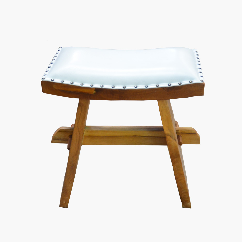 Shogun Stool With Leather