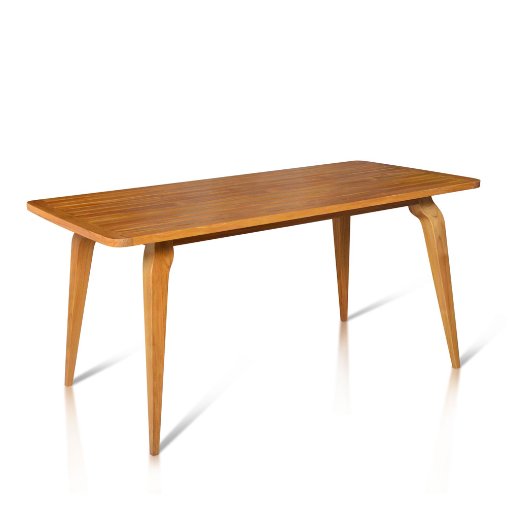 Dining Table New Fifties Teak Slats